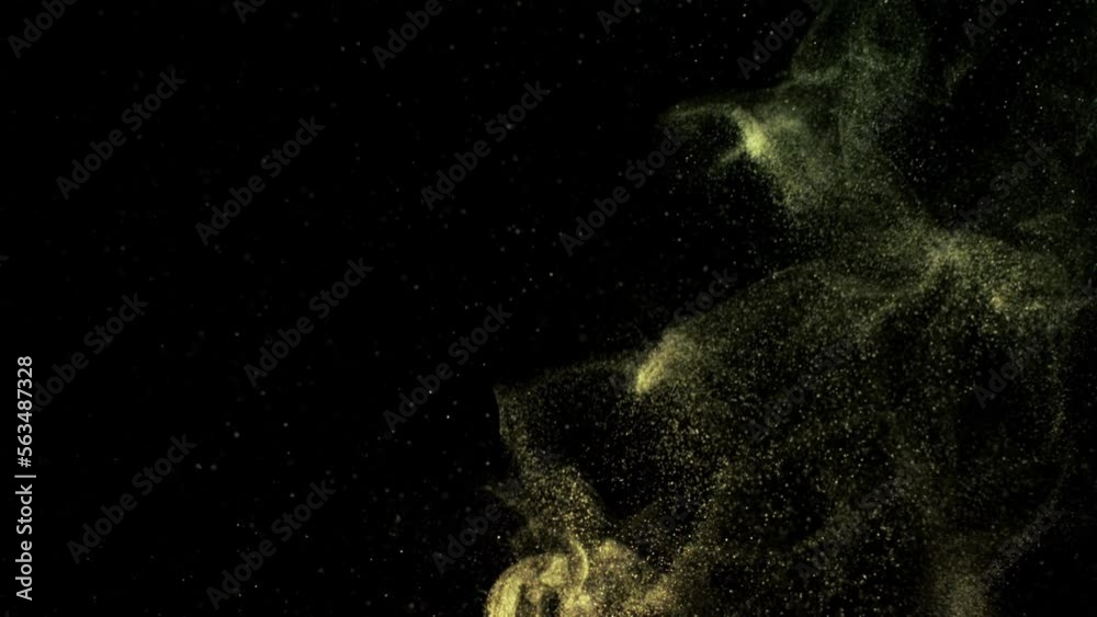 Particles Moving Background flying wave line with flash lights.Particle ...