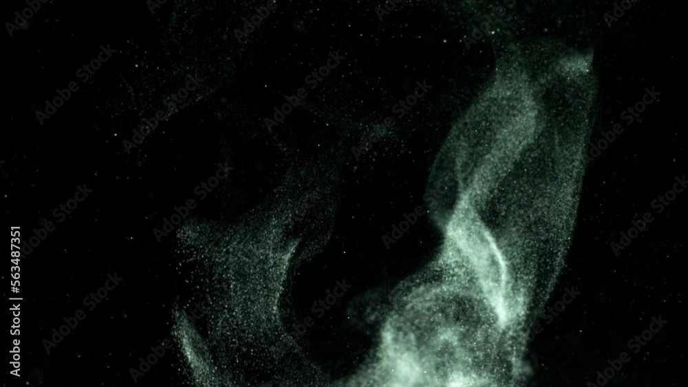 Particles Moving Background flying wave line with flash lights.Particle ...