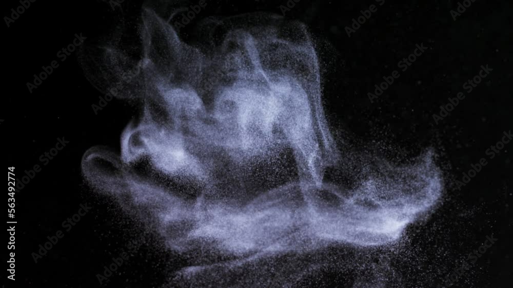 Particles Moving Background flying wave line with flash lights.Particle ...