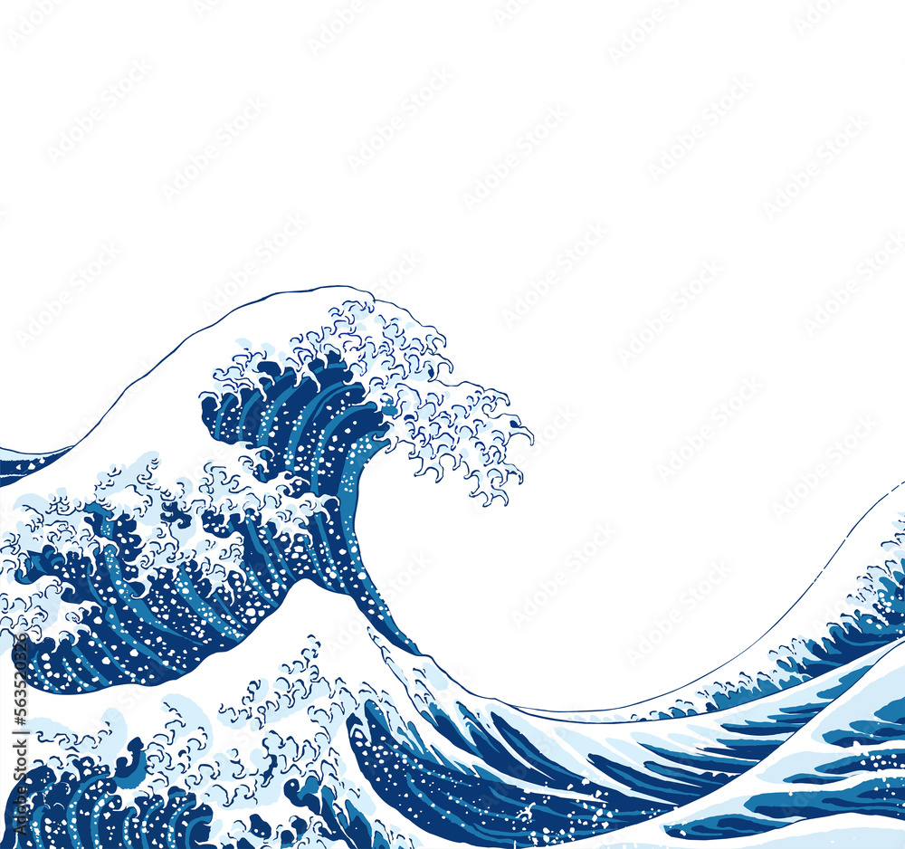 Katsushika Hokusai, Arrange , Ukiyoe, Kanagawa Okinamiura, Big Wave ...