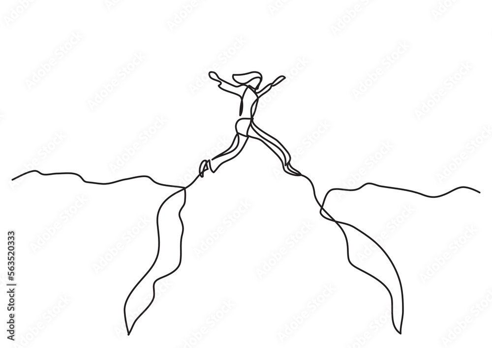 continuous line drawing vector illustration with FULLY EDITABLE STROKE ...