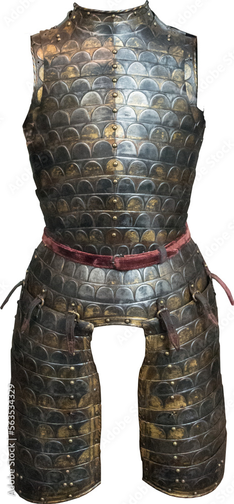 Isolated PNG cutout of a medieval knight armor on a transparent ...