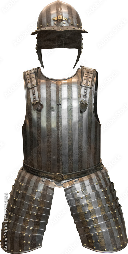 Isolated PNG cutout of a medieval knight armor on a transparent ...
