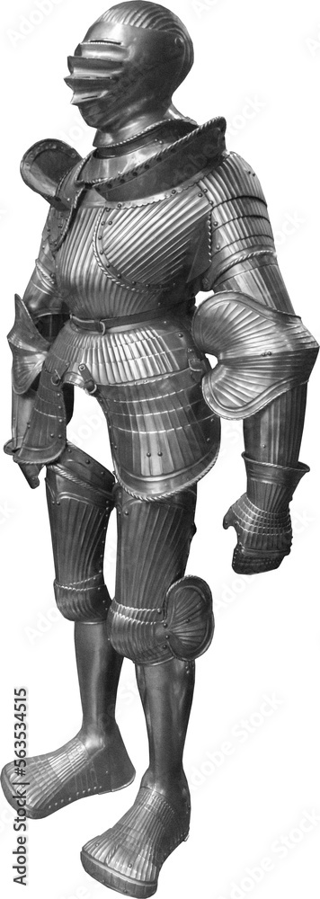 Isolated PNG cutout of a medieval knight armor on a transparent ...