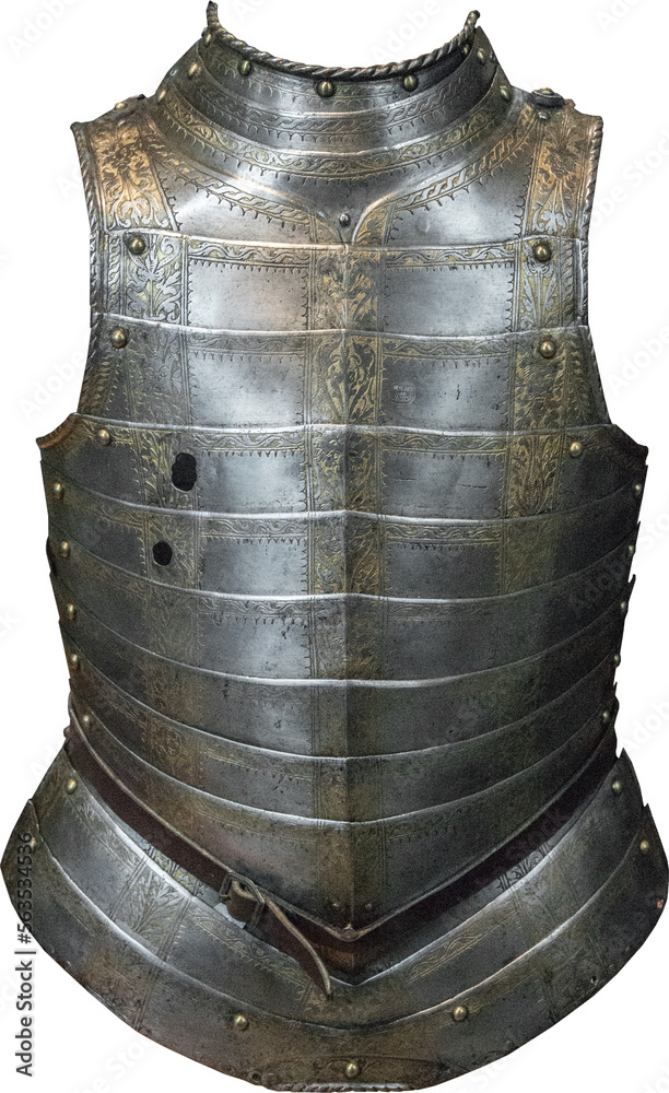 Isolated PNG cutout of a medieval knight armor on a transparent ...