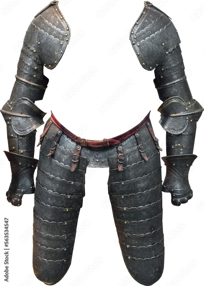 Isolated PNG cutout of a medieval knight armor on a transparent ...