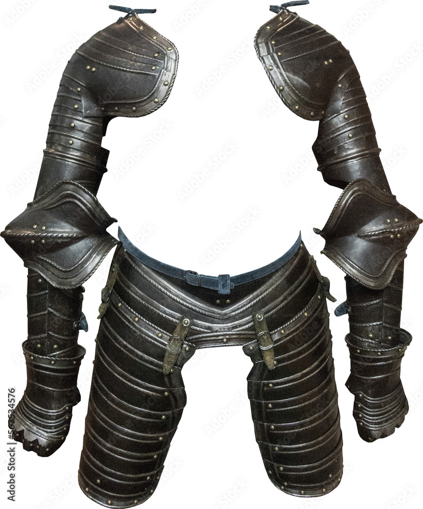 Isolated PNG cutout of a medieval knight armor on a transparent ...