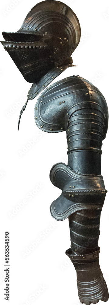 Isolated PNG cutout of a medieval knight armor on a transparent ...