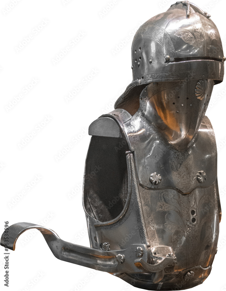 Isolated PNG cutout of a medieval knight armor on a transparent ...