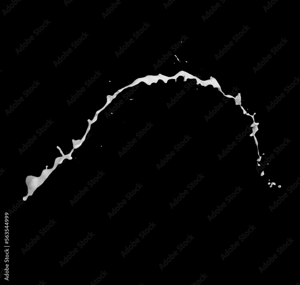 Pure milk splash isolated on black background. Royalty high-quality ...