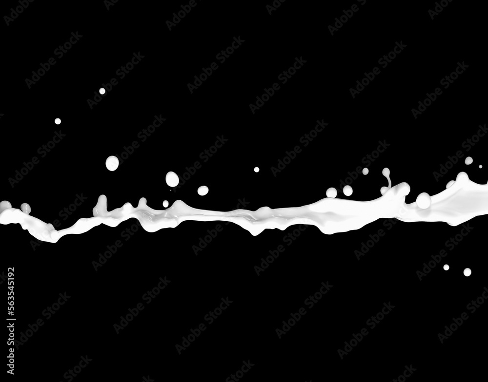 Pure milk splash isolated on black background. Royalty high-quality ...