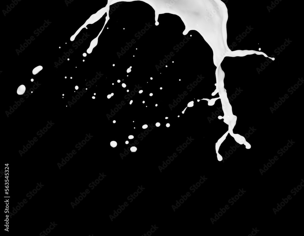 Pure milk splash isolated on black background. Royalty high-quality ...