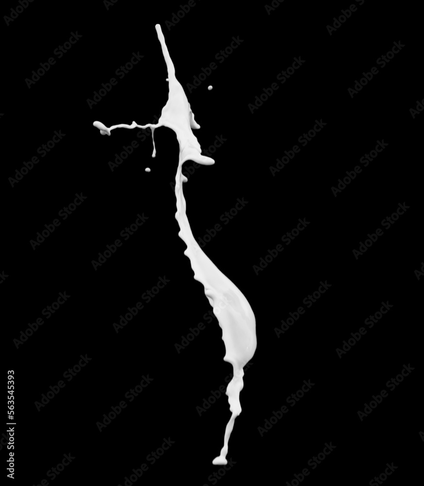 Pure milk splash isolated on black background. Royalty high-quality ...