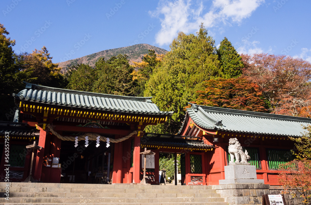 Nikko, Japan - October 24, 2016: Futarasan Jinja Chugushi shrine, a ...