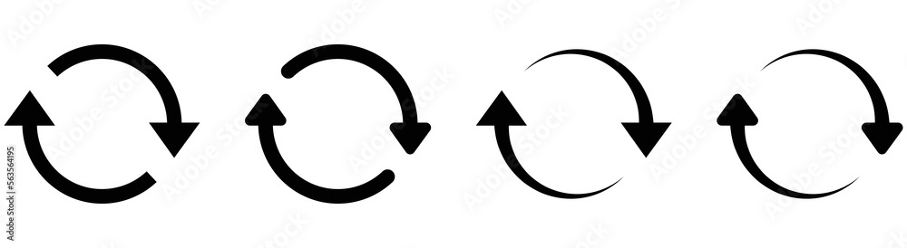 reload icon set. circular arrow icon. refresh icon collections symbol ...