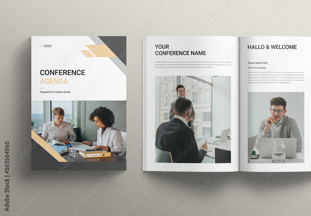 Conference Agenda Template Stock Template | Adobe Stock