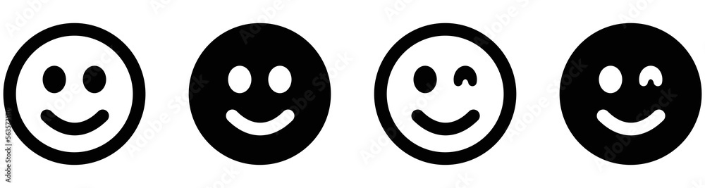 smiley face emoticon icon set. happy face emoticon icon collections ...