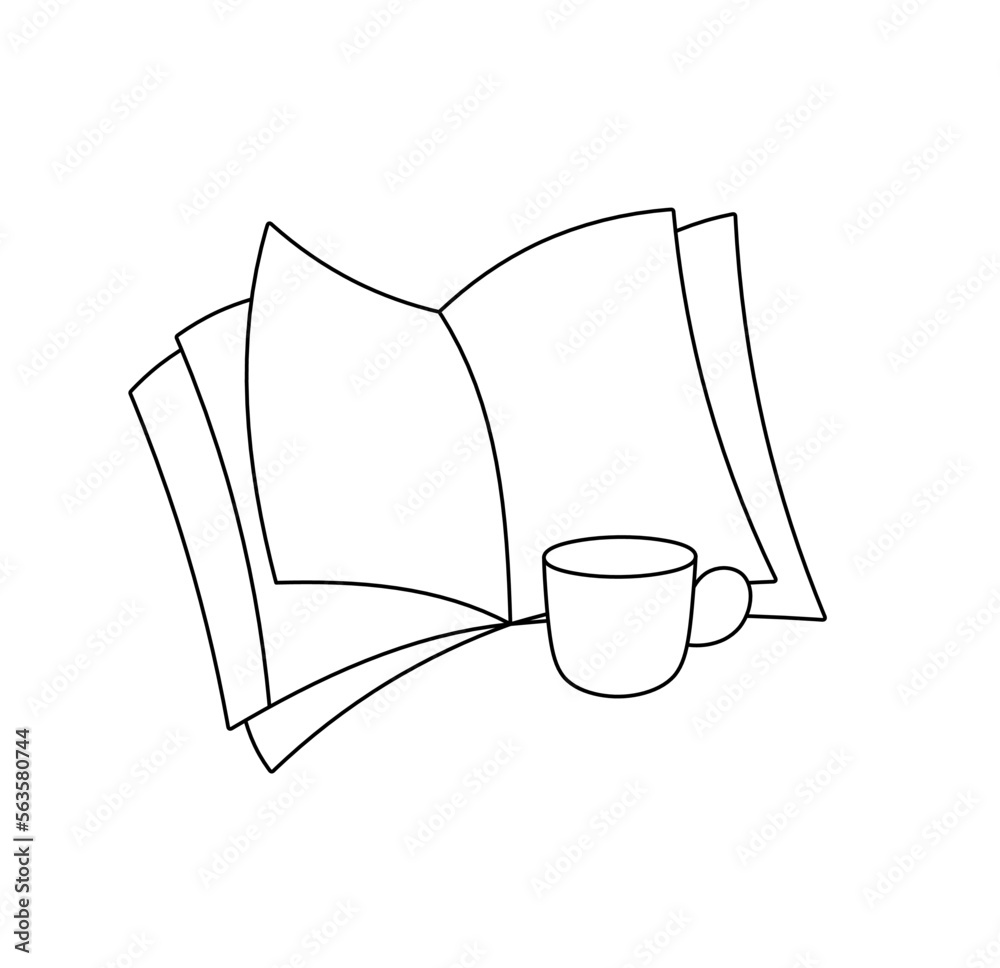 Vecteur Stock Vector isolated open book journal magazine note with ...