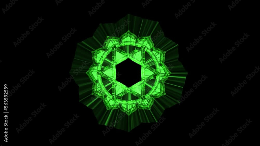 Healing 3d animation hinduism history green crystal explosion heart ...
