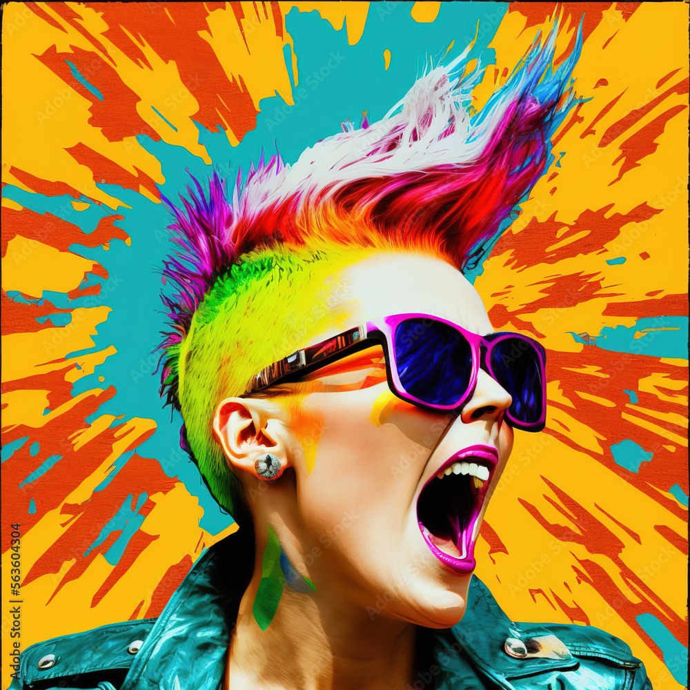 Fusion of contemporary art, Pop art background, colorful colors ...