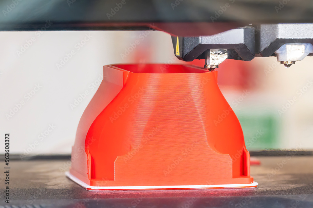 The additive manufacturing by 3D printer machine. Stock Photo | Adobe Stock