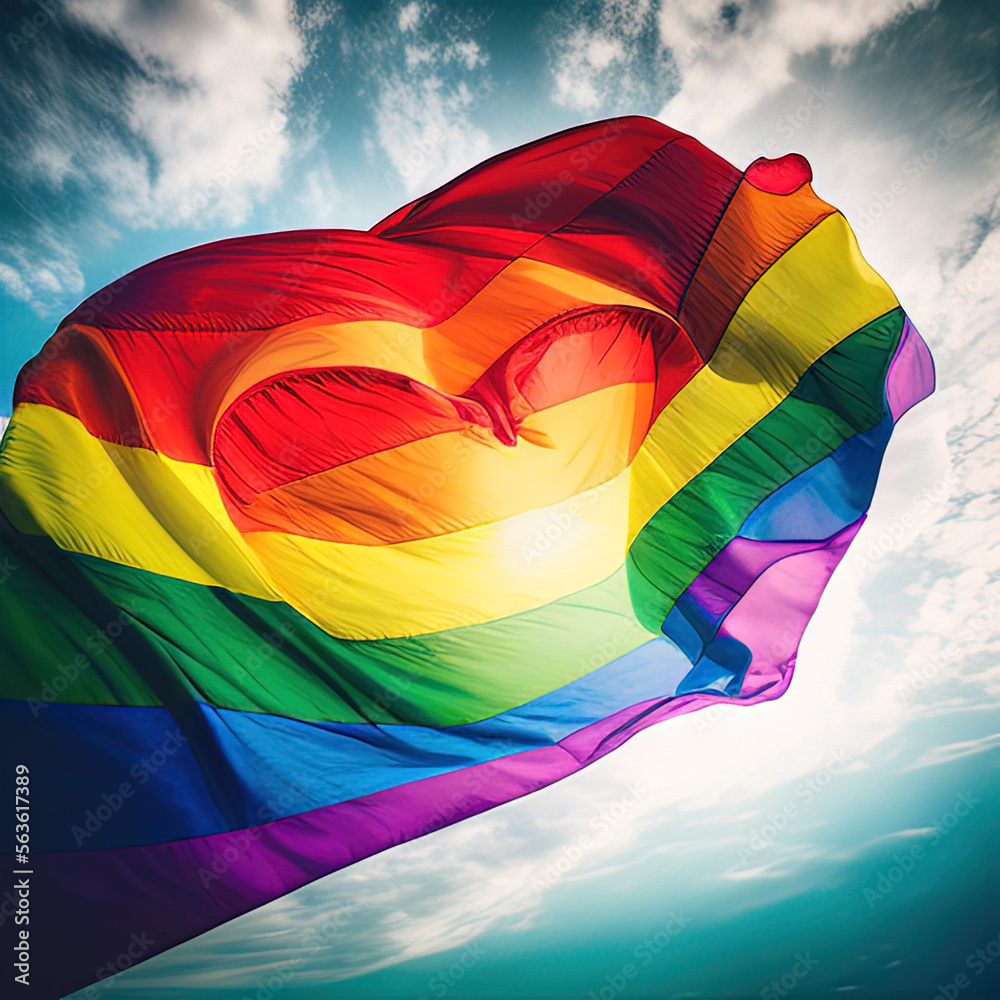 The Rainbow Flag: A Symbol of Pride and Inclusion , AI generated image ...