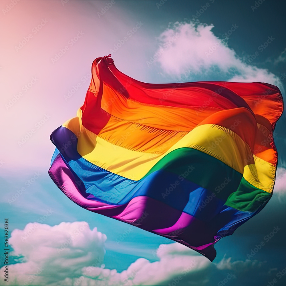 Rainbow Flags: A Symbol of Pride and Inclusion (AI Generated) Stock ...
