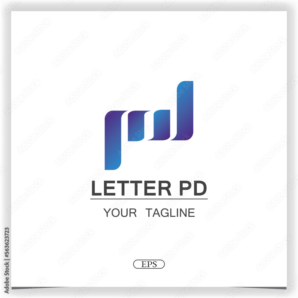 letter pd logo premium elegant template design vector eps 10 Stock ...