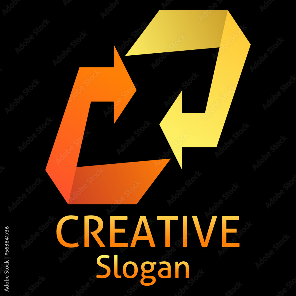 Refresh arrow logo symbol icon modern design. Reload arrow sign logo ...