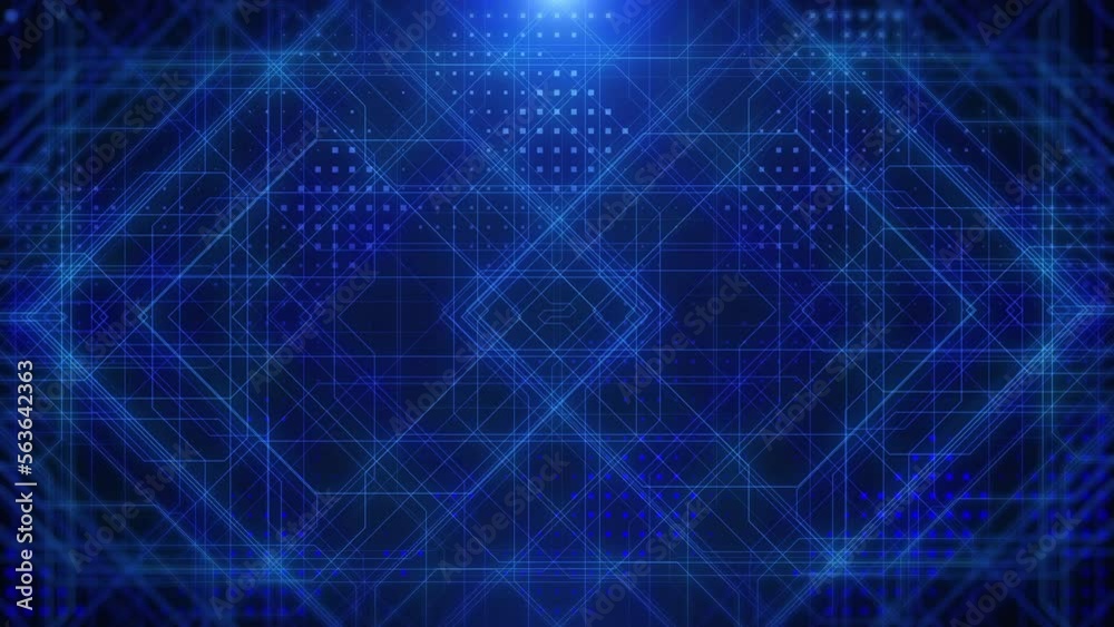 Abstract blue technology digital cyberspace line data transfer concept ...