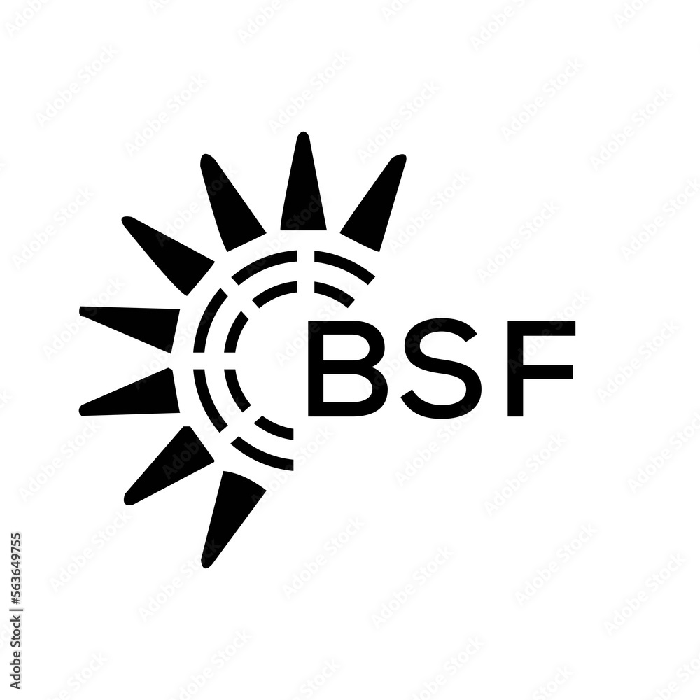 Vecteur Stock BSF letter logo. BSF image on white background and black ...