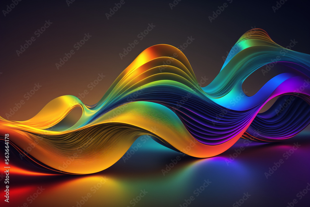 Abstract colorful gradient wave, background pattern chromatic ...