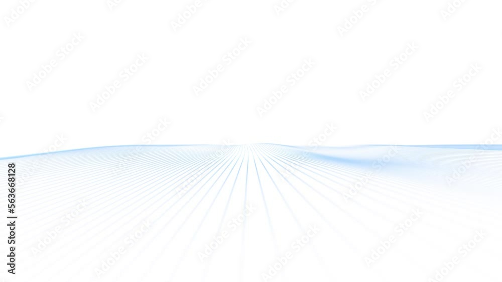 Abstract blue lines pattern in motion. Animation with particle waves ...