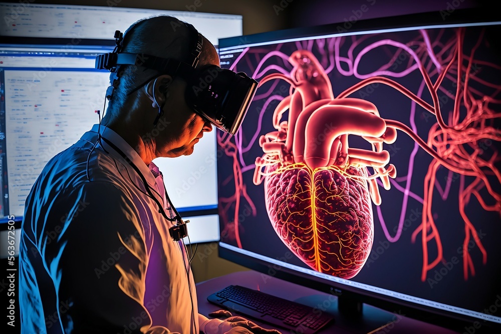 A cardiologist expertly examines the intricate inner workings of a ...