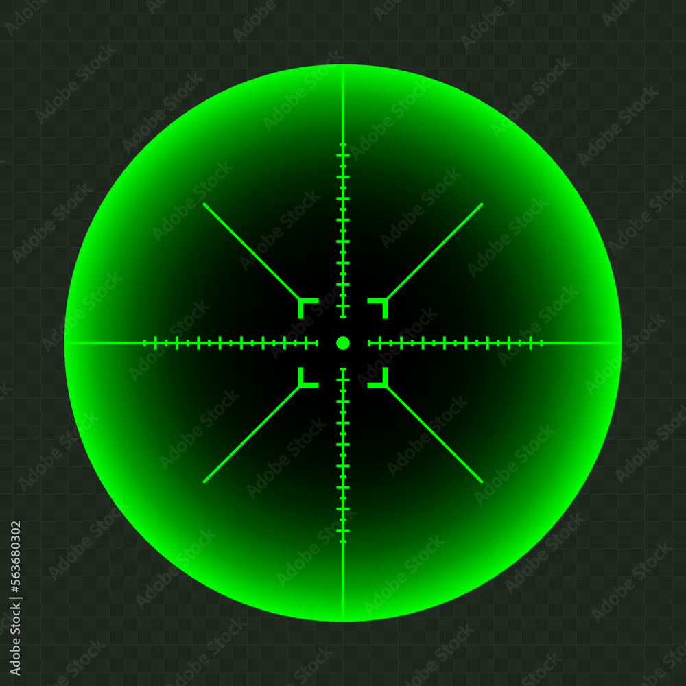 Photo & Art Print Weapon night sight, sniper rifle optical scope, 32 pixels