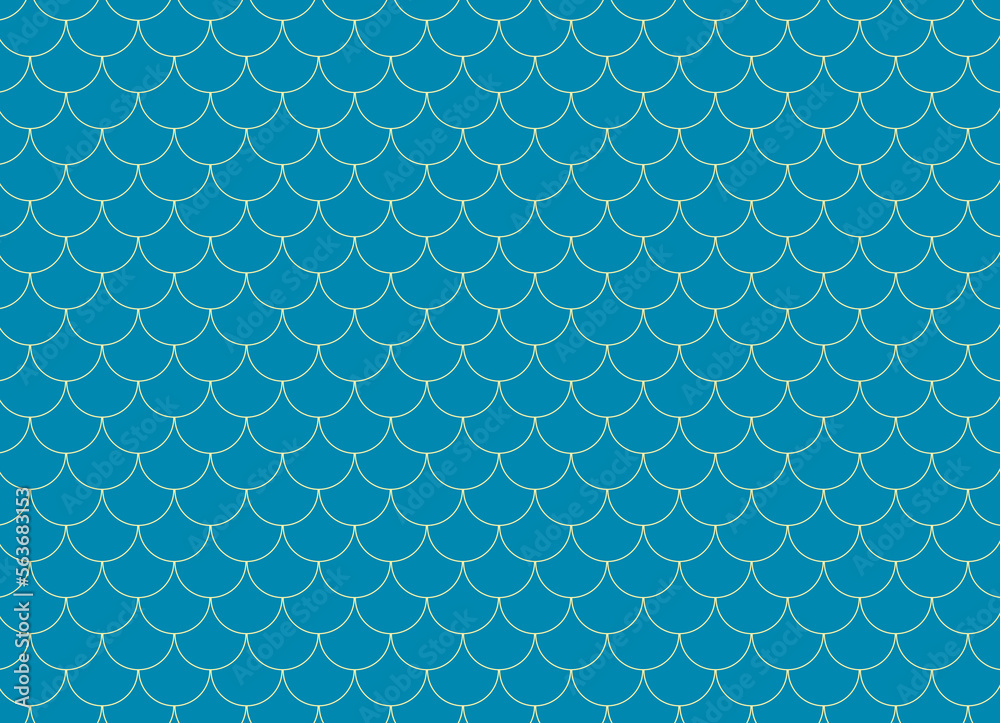 Mermaid tail on blue background. Square backdrop with mermaid tail ...