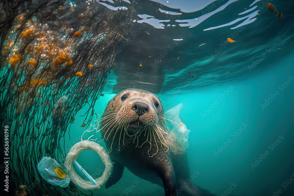 Underwater Misery - The Heartbreaking Sight of a Sea Otter Trapped in ...