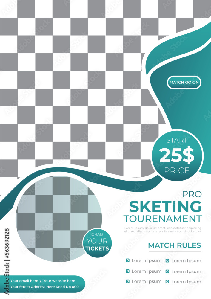 Sport Championship Competition Flyer, Sport Event Brochure Match ...