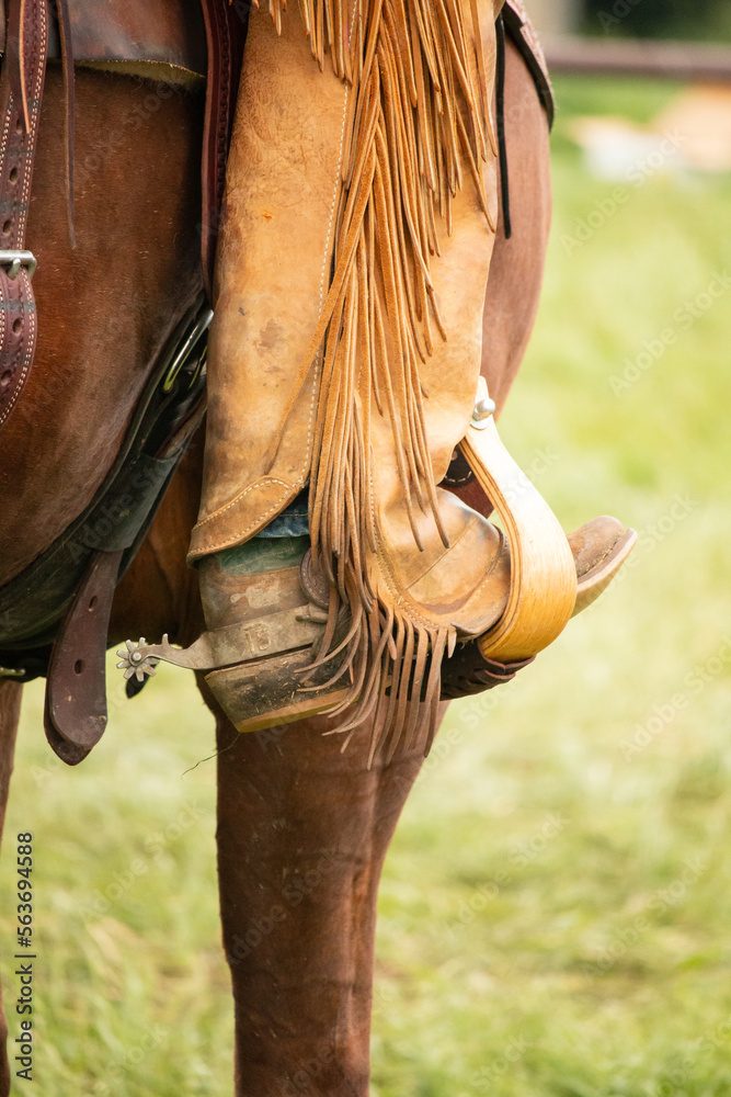 Western lifestyle photo taken from the rear view of the lower leg and ...