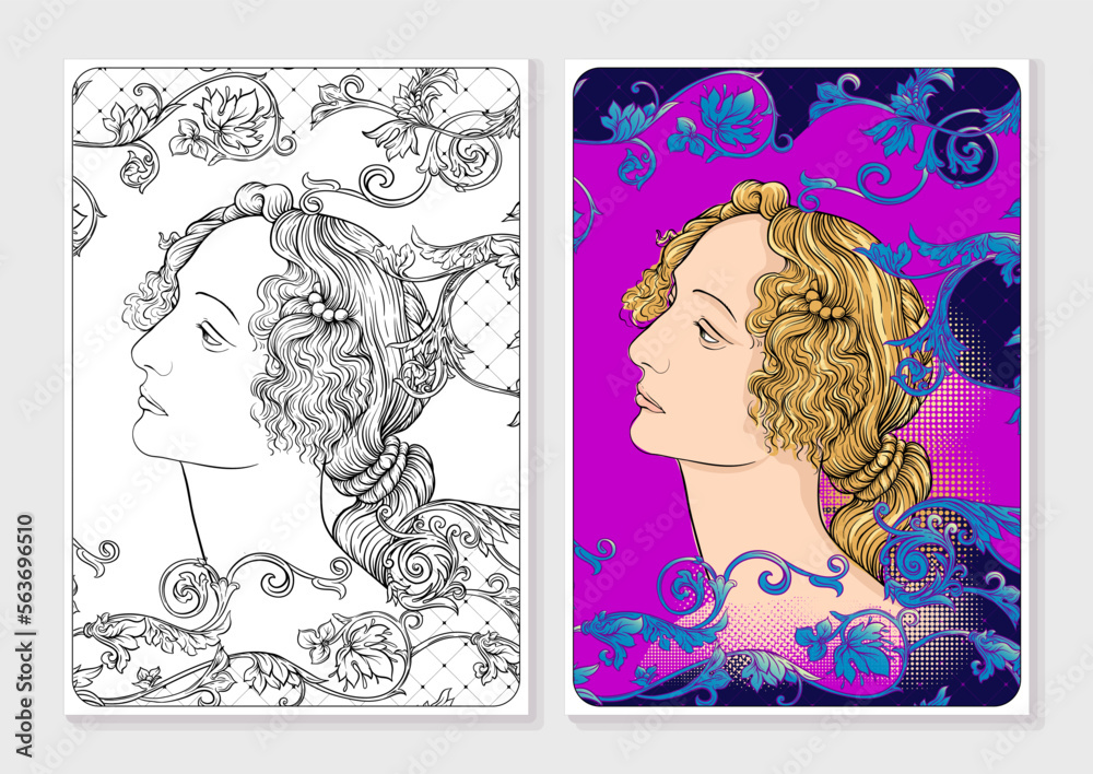 Portrait of a woman inspired by a painting by Renaissance artist ...