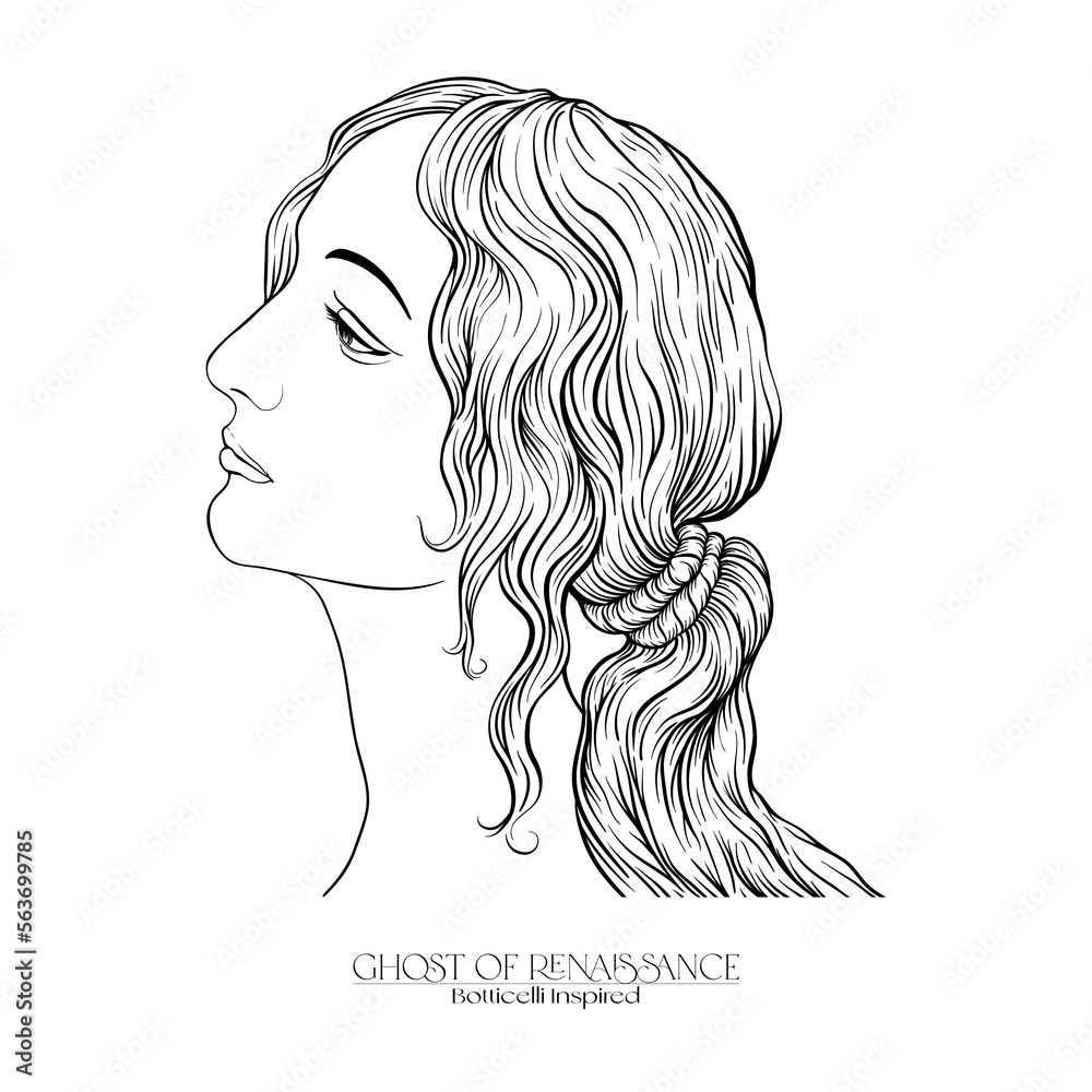 Portrait of a woman inspired by a painting by Renaissance artist ...