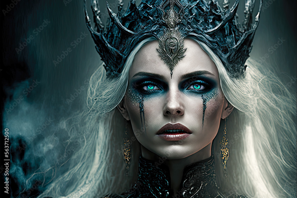 Dark Gothic Queen. Generative AI, non-existent person. Stock ...