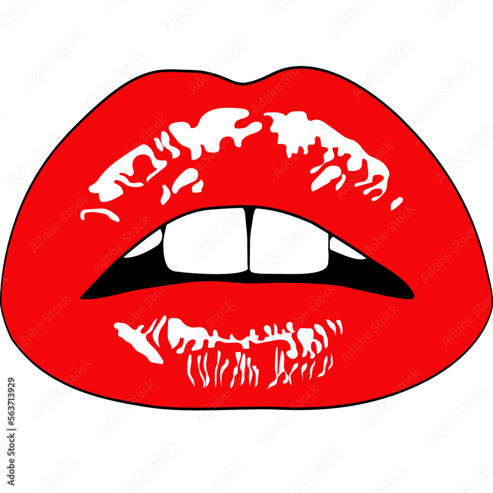 Vetor de Lips SVG, red lips SVG, Kiss SVG, American lips SVG, Kiss ...