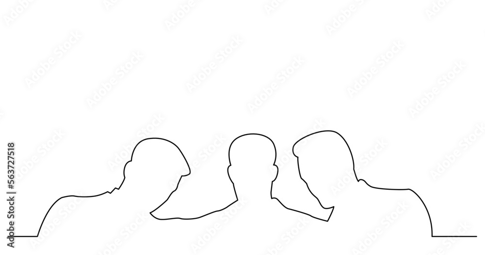 continuous line drawing vector illustration with FULLY EDITABLE STROKE ...