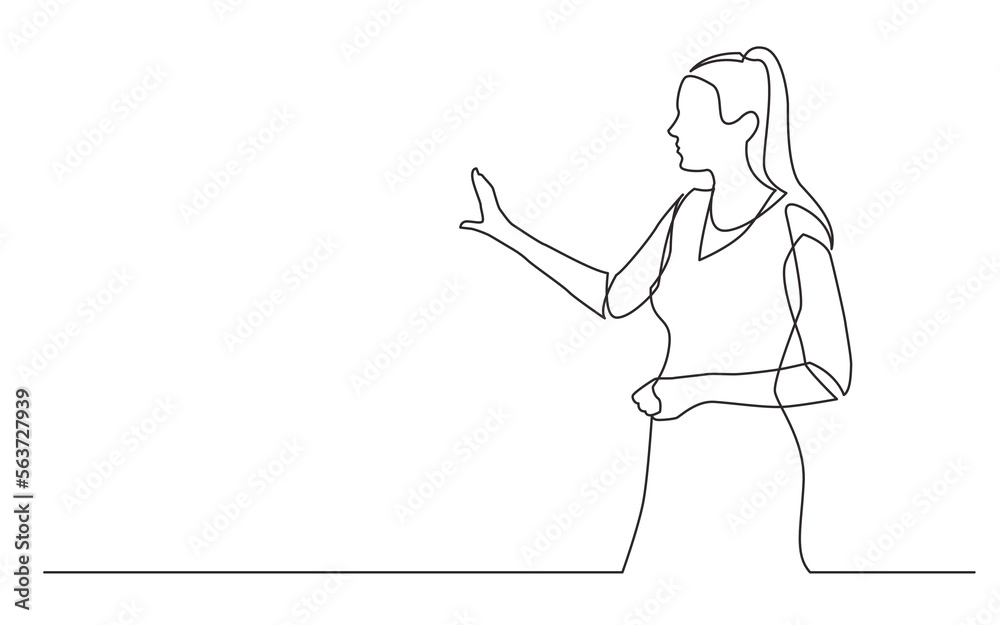 continuous line drawing vector illustration with FULLY EDITABLE STROKE ...