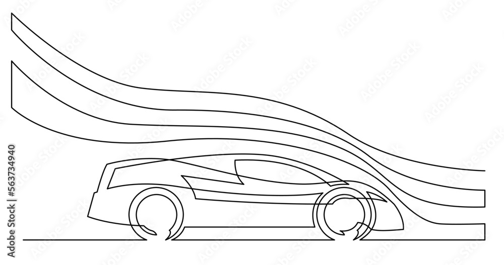 continuous line drawing vector illustration with FULLY EDITABLE STROKE ...