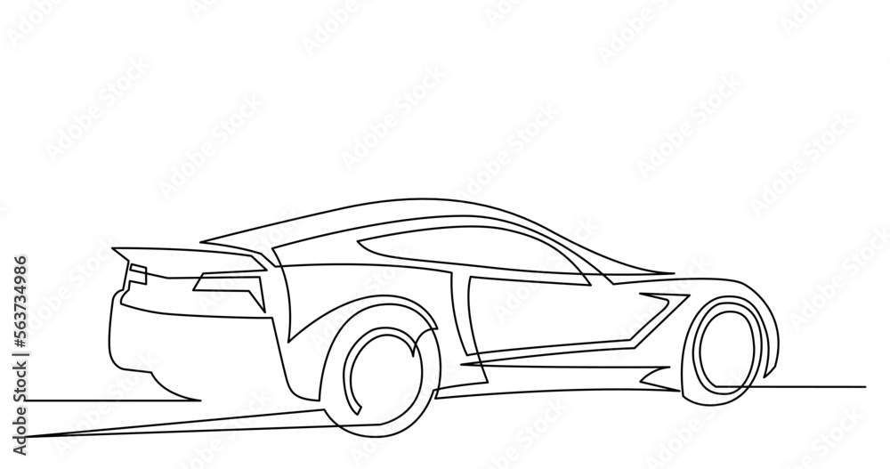 continuous line drawing vector illustration with FULLY EDITABLE STROKE ...