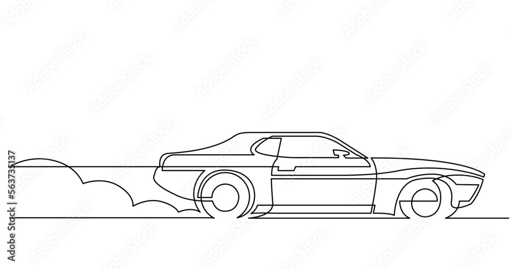 continuous line drawing vector illustration with FULLY EDITABLE STROKE ...