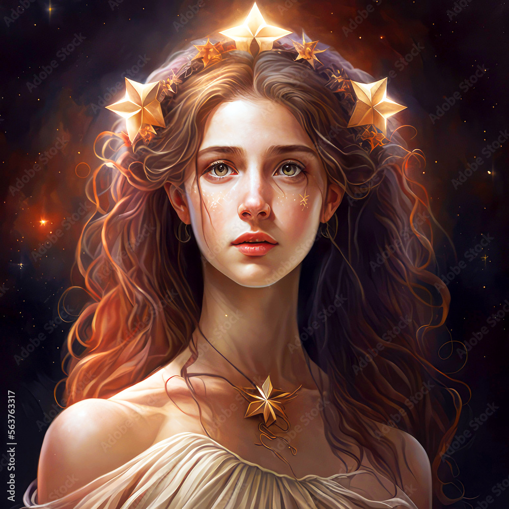 Asteria is the greek goddess of stars, god of star princess, generative ...