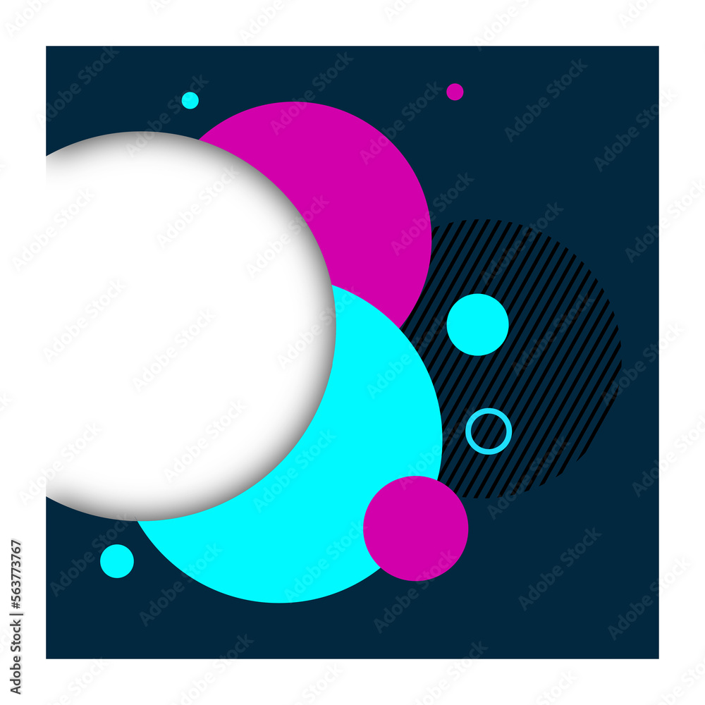 abstract circles background transparent PNG social media post template ...
